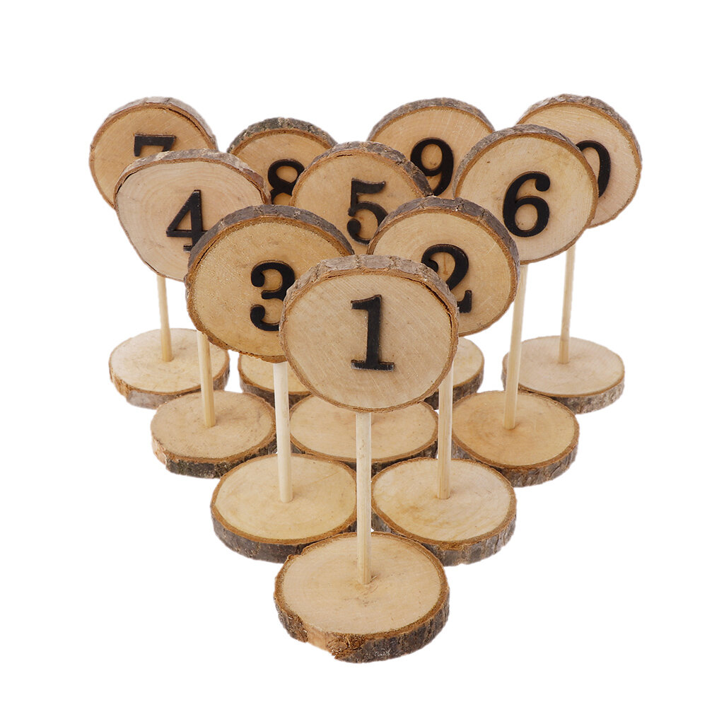 1-10 Номеров Столов из Деревенского Дерева В Деревенском стиле, Кусочки Подставки для Палочек, Подставка для Сидений, Декор Retr