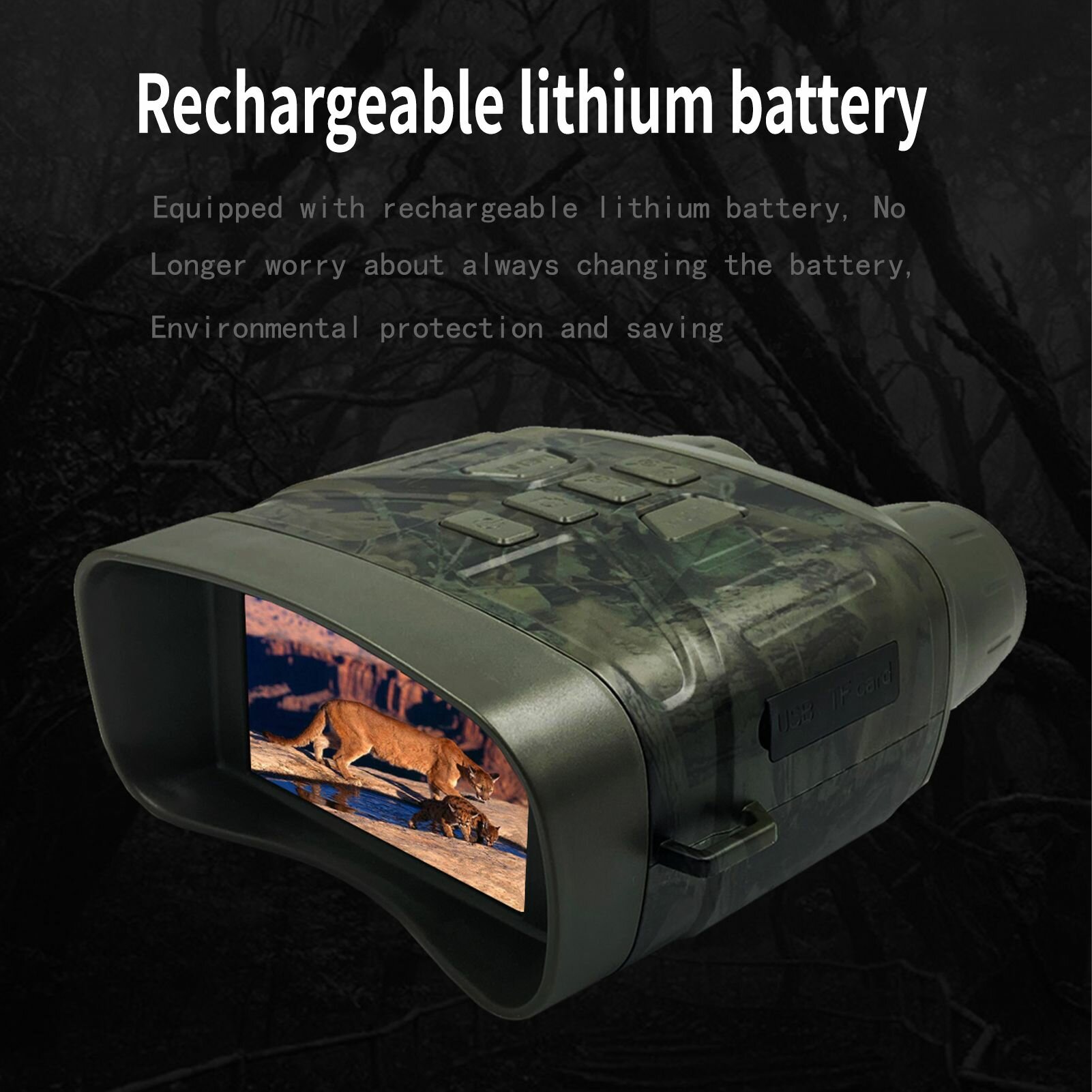Прибор ночного видения 4K, инфракрасные бинокль для охоты, 36МП, с встроенной батареей 4000mAh и экраном 3.0 дюйма