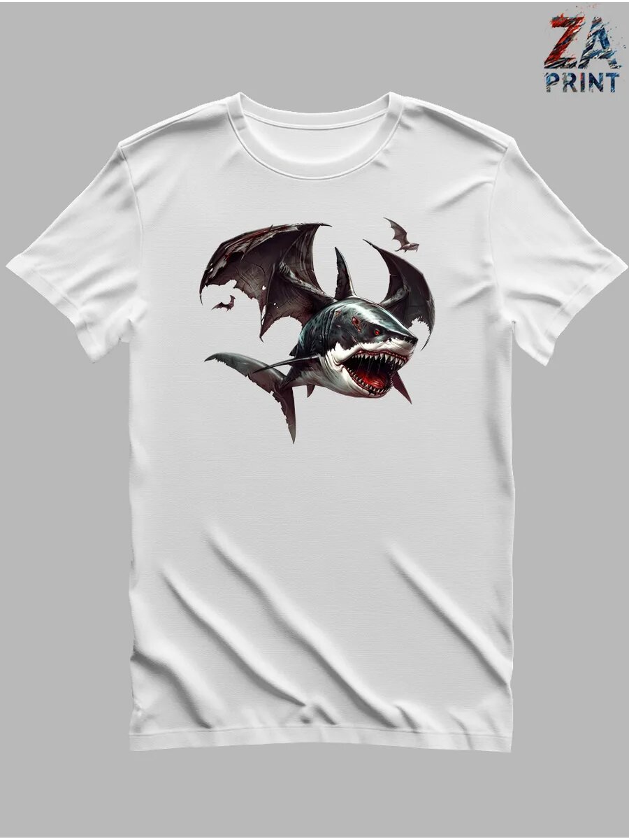 Футболка красочная акула