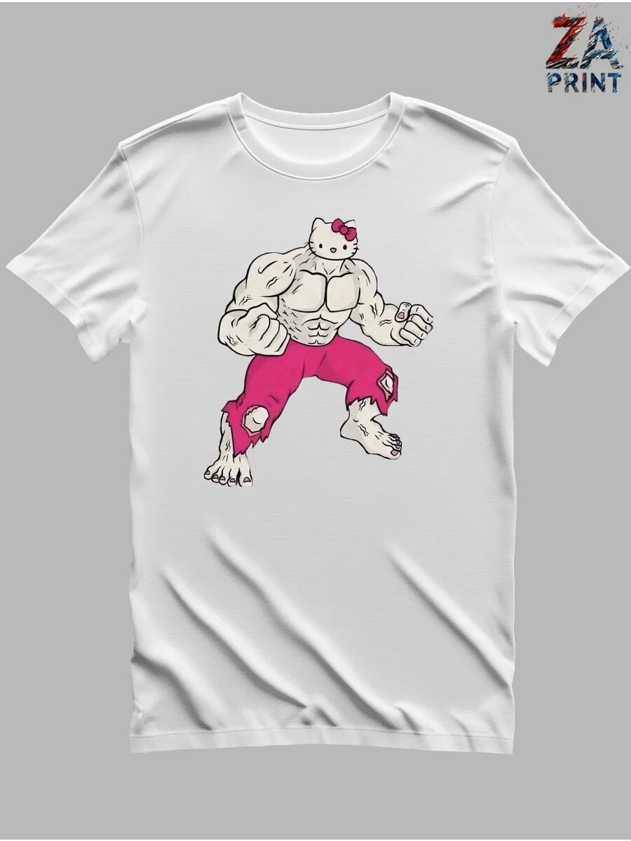 Футболка хеллоу китти качок gym