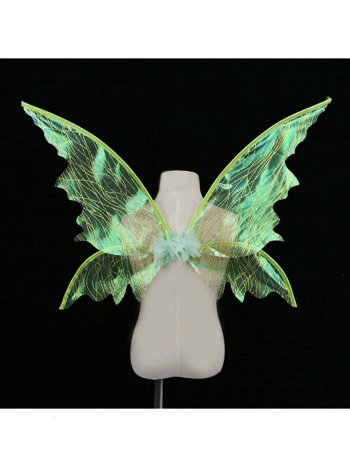 Фея Крыло Накидка Взрослый Хэллоуин Вечеринка Косплей Фея Ангел для Бабочка Крыло Костюм выступления Фестиваль Rave Stage Pro, Зеленый
