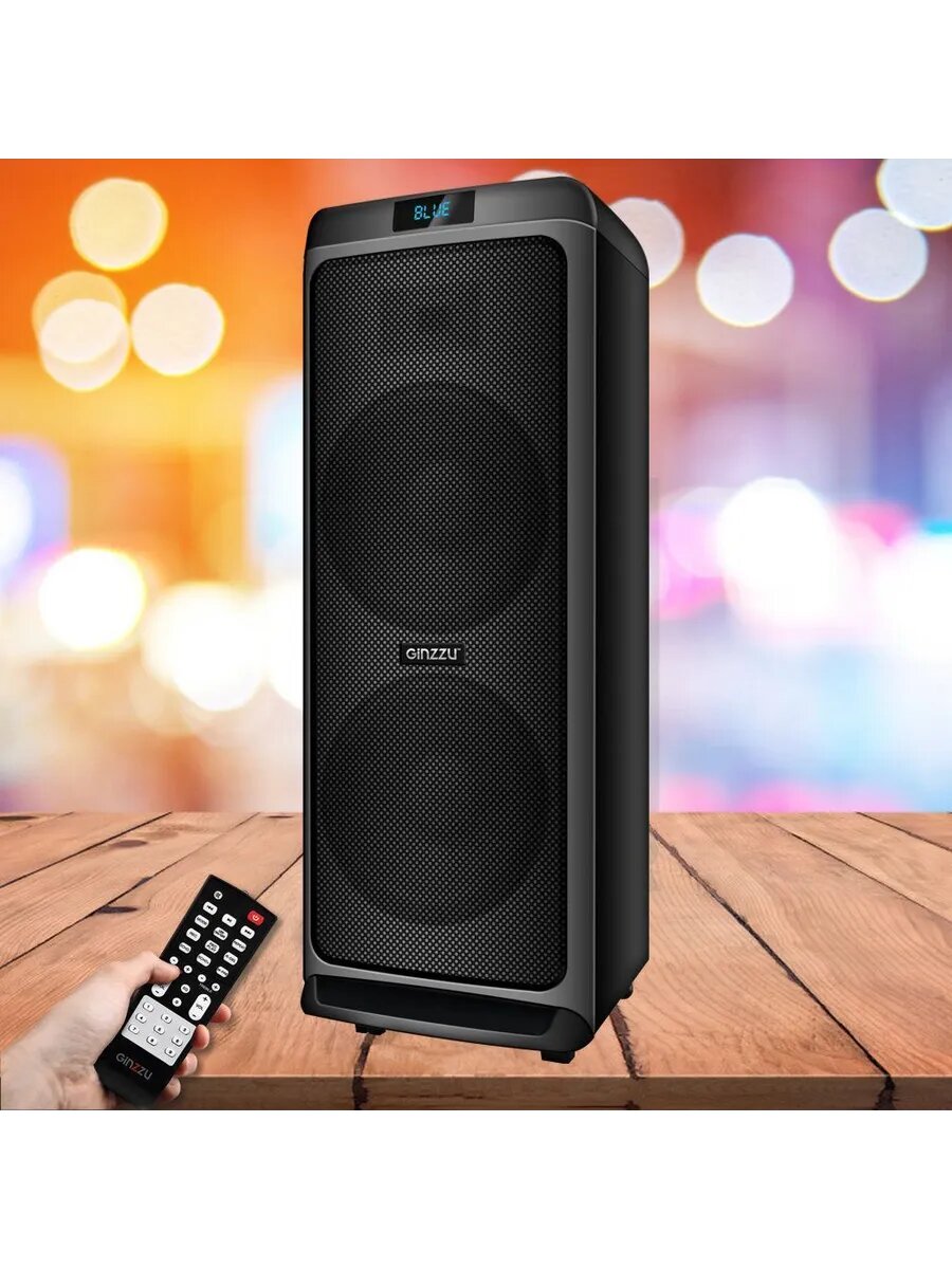 Портативная беспроводная колонка GM-205 с подсветкой 120Вт