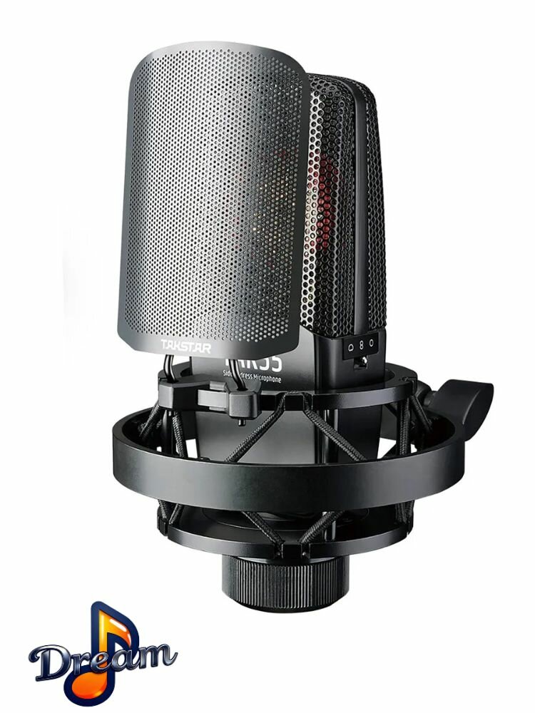TAKSTAR Микрофон игровой (для стриминга) TAKSTAR TAK55 Конденсаторный микрофон XLR, черный матовый
