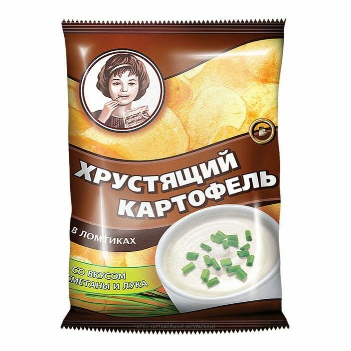 Чипсы картофельные Хрустящий картофель сметана и лук 160 г
