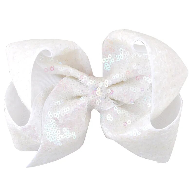 RuoShui 6-дюймовая лента для волос с бантом Белый, White Colorful