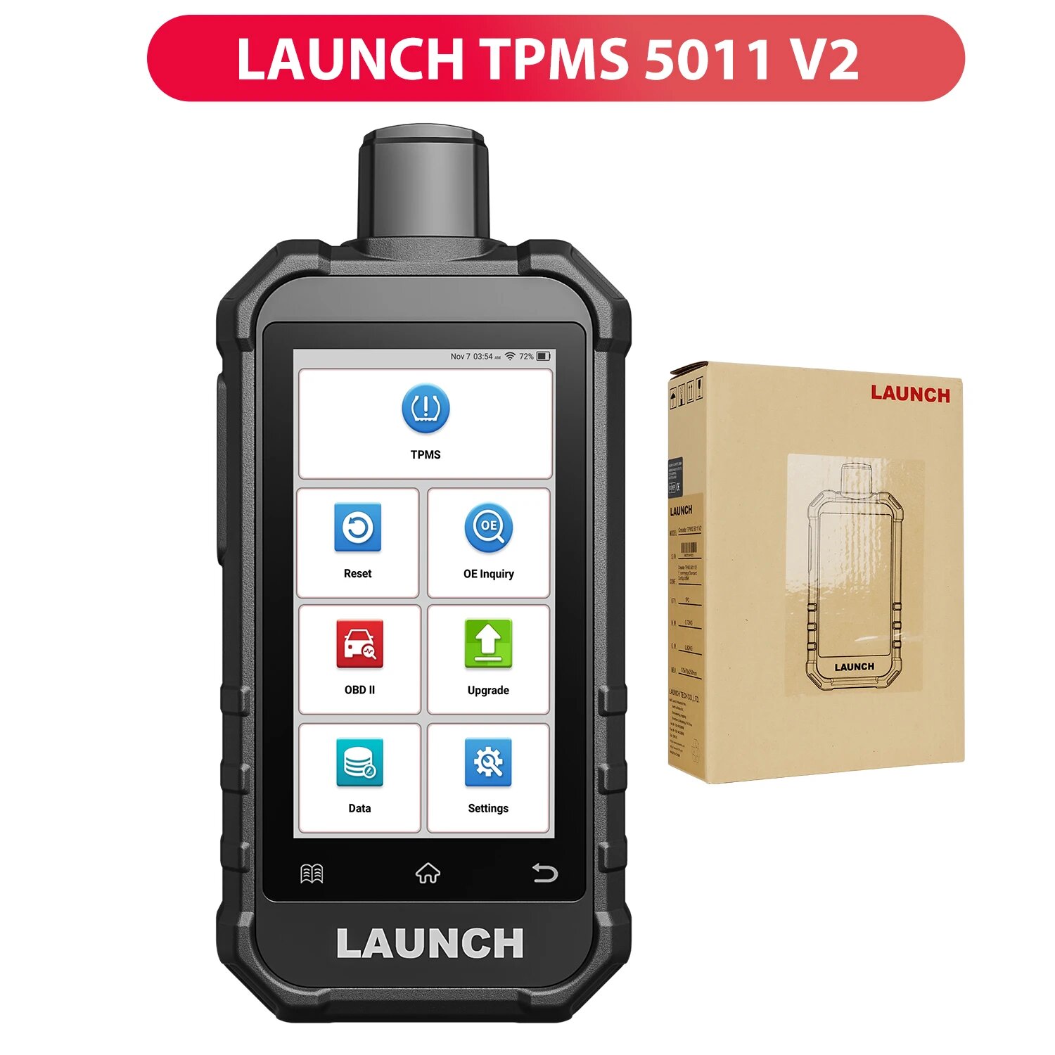 LAUNCH TPMS 5011 V2: Сканер датчиков давления в шинах