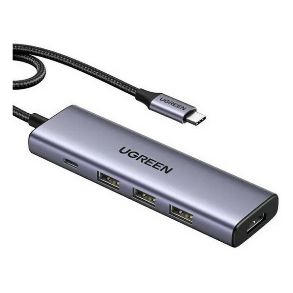 USB-хаб Ugreen CM511 USB Type-C to HDMI / 3 x USB 3.0 / USB-Type-C (15596) серый