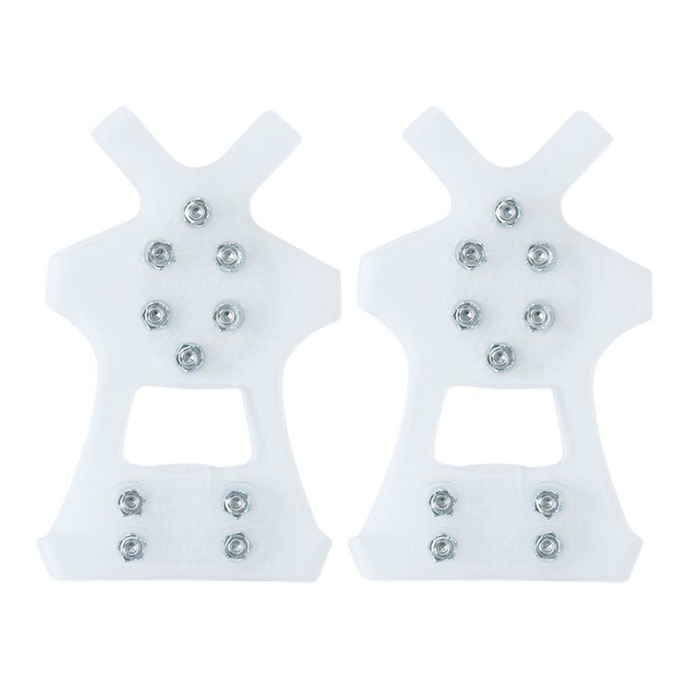 Зимние нескользящие бахилы для улицы, 10 зубцов, эластичные, 1 пара