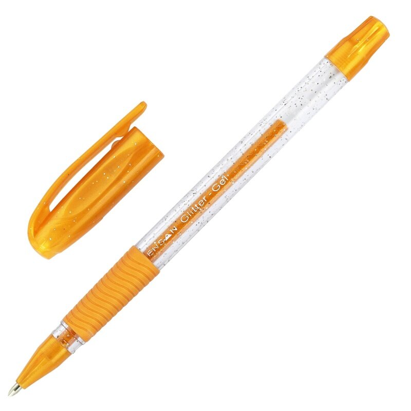 Гелевая ручка Pensan "Glitter", неавтоматическая, шарик 1 мм, золотистая (2280/12)