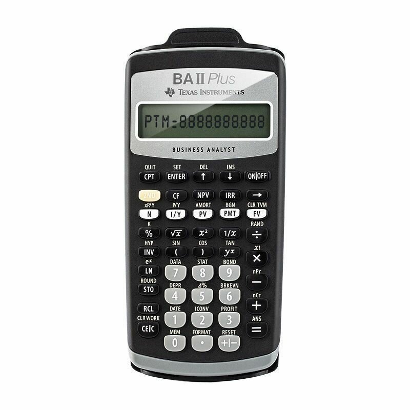 Финансовый калькулятор TI Texas Instruments baii plus CMA Financial frm Экзамен CFA Студенческий научный калькулятор