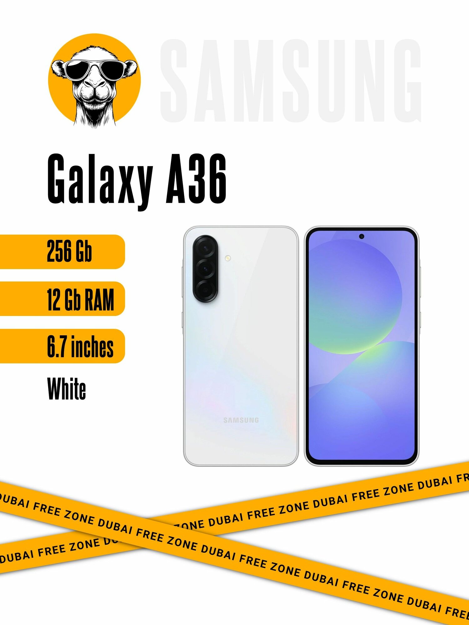Смартфон Samsung Galaxy A36 12/256Gb White/Белый