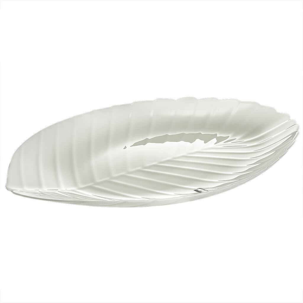 Блюдо овальное 36,5 см Teropal 0001L3/50-SK, стеклокерамика, белый