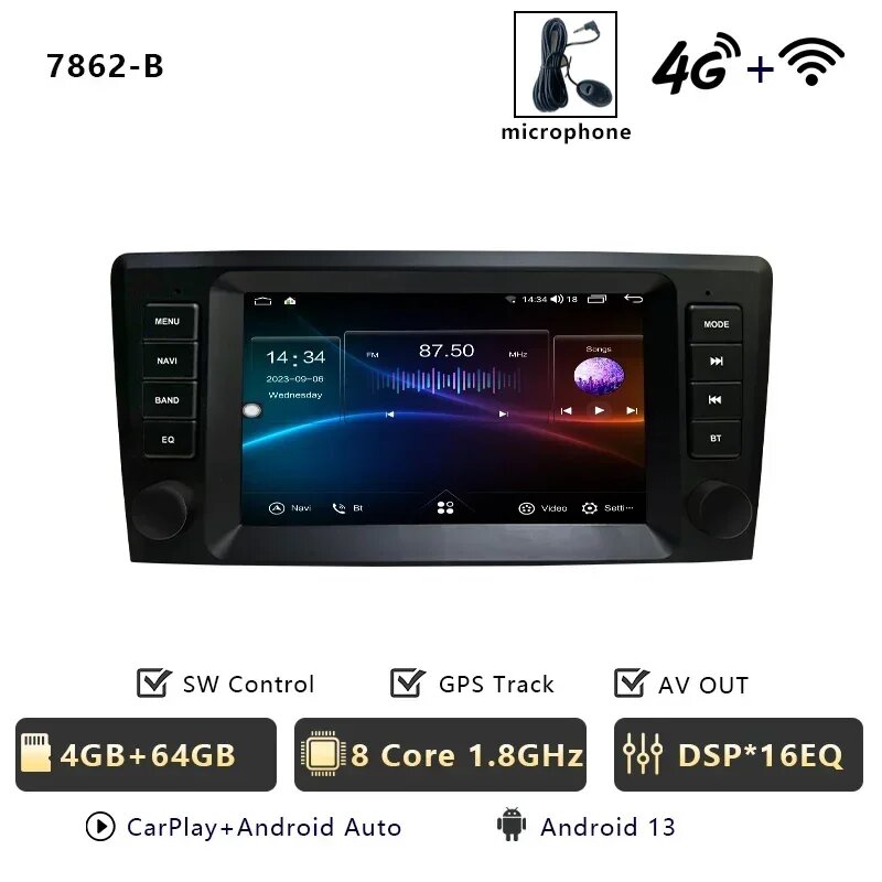 CHSTEK для Volvo S60 S40 XC90 XC70 V40 V70 2000-2004 Автомобильный радиоприемник Carplay Мультимедийный GPS Bluetooth WIFI 4G Android 13 OEM головное устройство