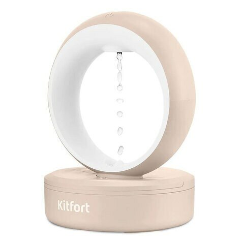 Увлажнитель воздуха Kitfort КТ-3847, резервуар 680 мл, 10 Вт, белый/бежевый