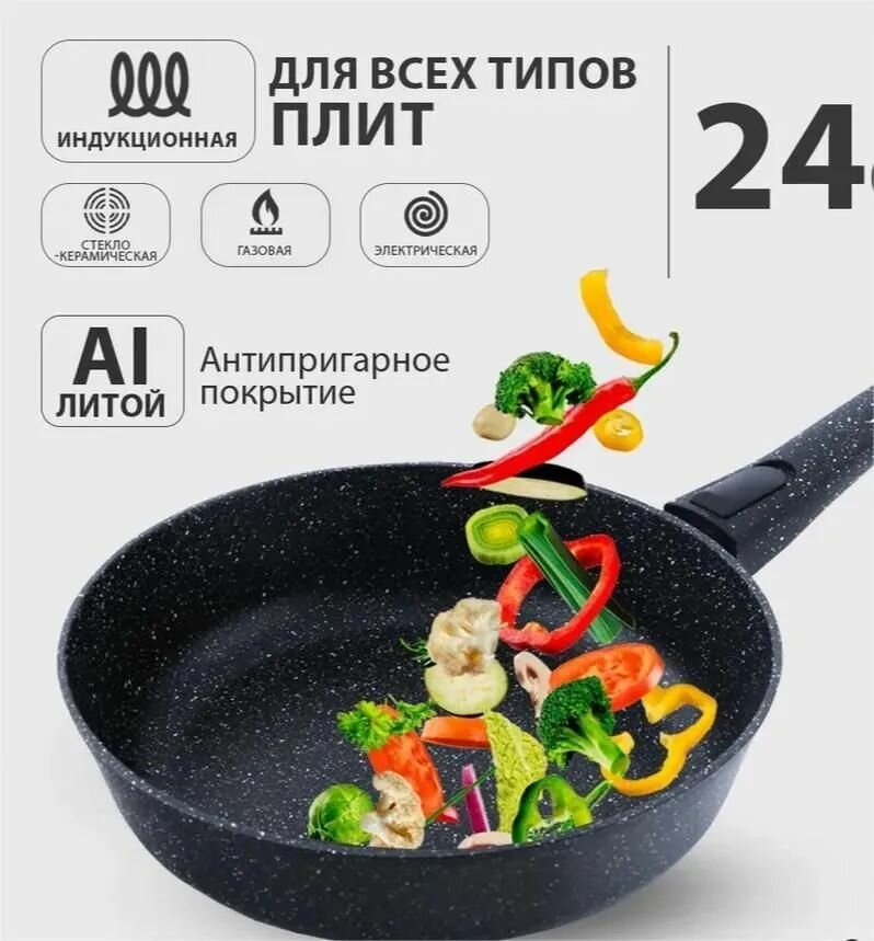 Сковорода , 18 см, без крышки, со съемной ручкой