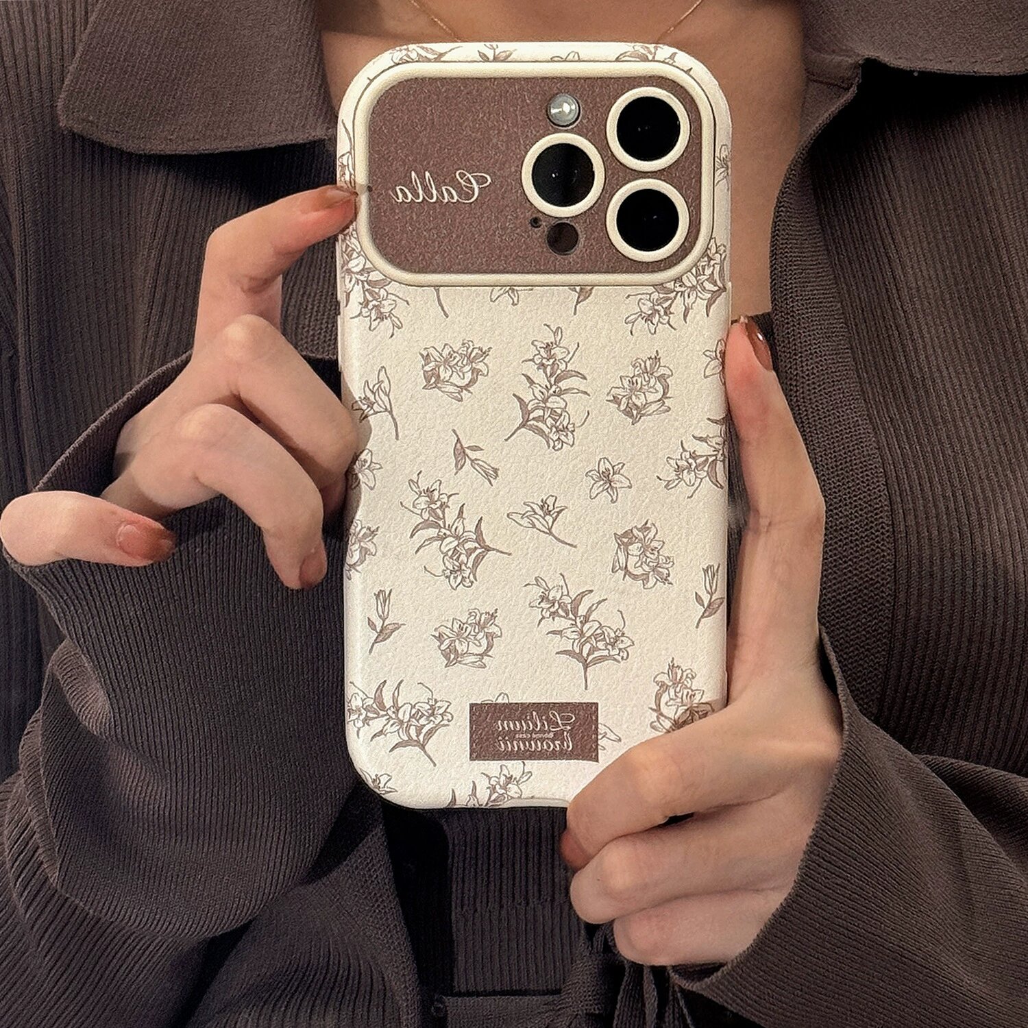 Чехол для телефона в стиле ретро-литературы с белой лилией, подходящий для Apple 16 Pro Max, новый чехол для iPhone 15P