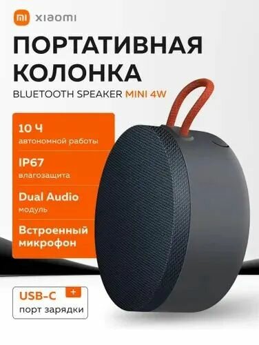 Портативная колонка Xiaomi Mi Outdoor Bluetooth Speaker Mini (Black)
