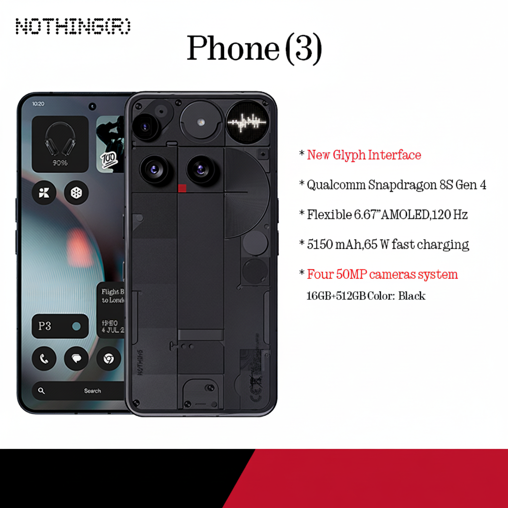 Смартфон NOTHING Phone (3), 16/512ГБ, global