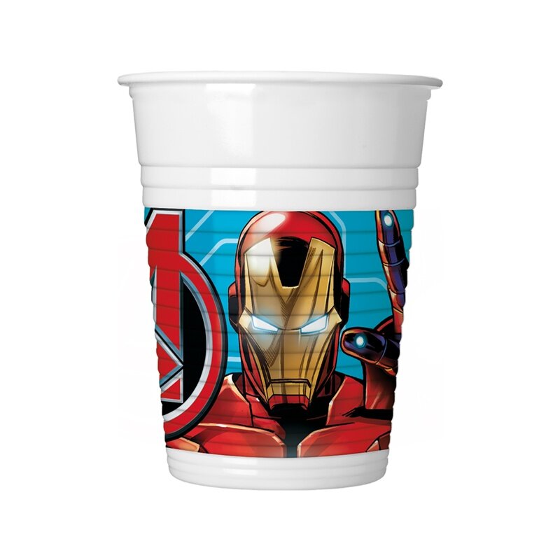 Стаканы пластиковые Procos "Мстители - 2"/Mighty Avengers, 200 мл, в наборе 8 штук