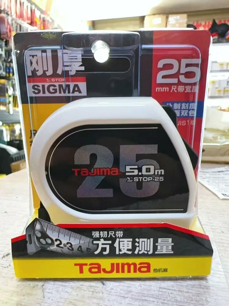 Tajima Измерительная рулетка Строительная 5м x 25мм