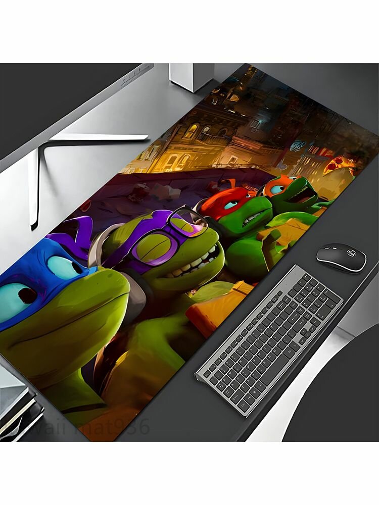 Turtles Настольный ковер из аниме-мультфильма "Черепашки-ниндзя", печать рисунков высокой четкости, размер 40x90xxl