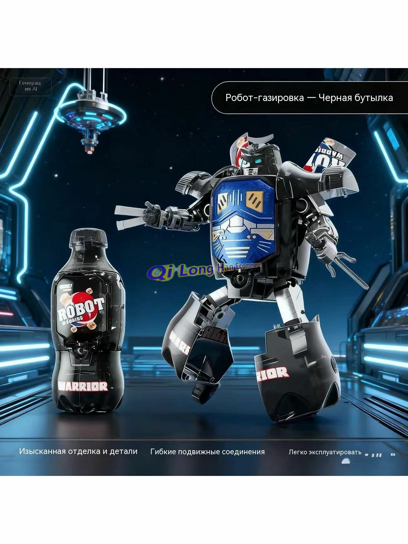 Игрушечный робот-воин Кинг-Конг в виде бутылки газированного напитка Кола Образовательная модель для девочек и мальчиков
