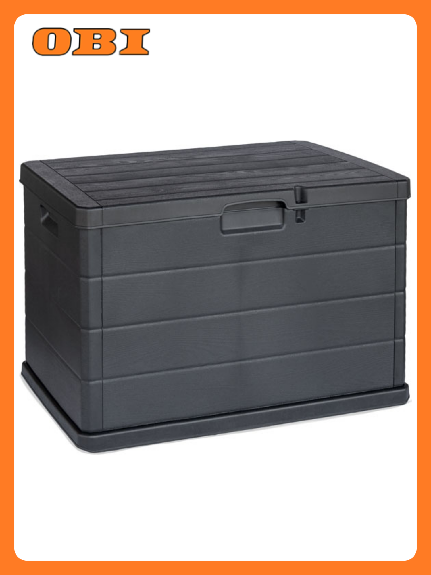 Ящик-сундук PROGARDEN Beta, 170 л, пластик, с ручками, антрацитный