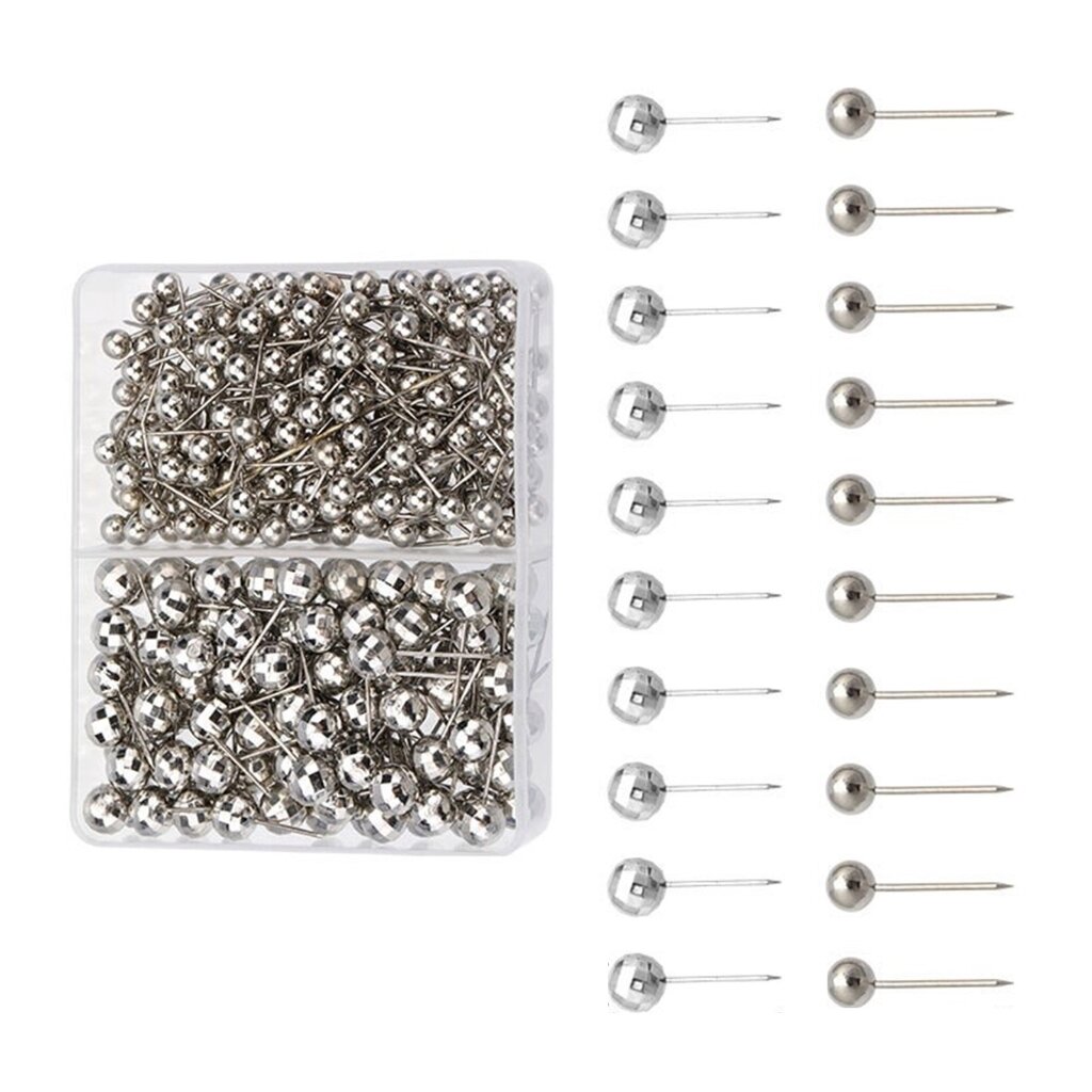 200/500/900 шт Швейные булавки с круглой головкой диаметром 4 мм, Швейная булавка для квилтинга и пошива одежды