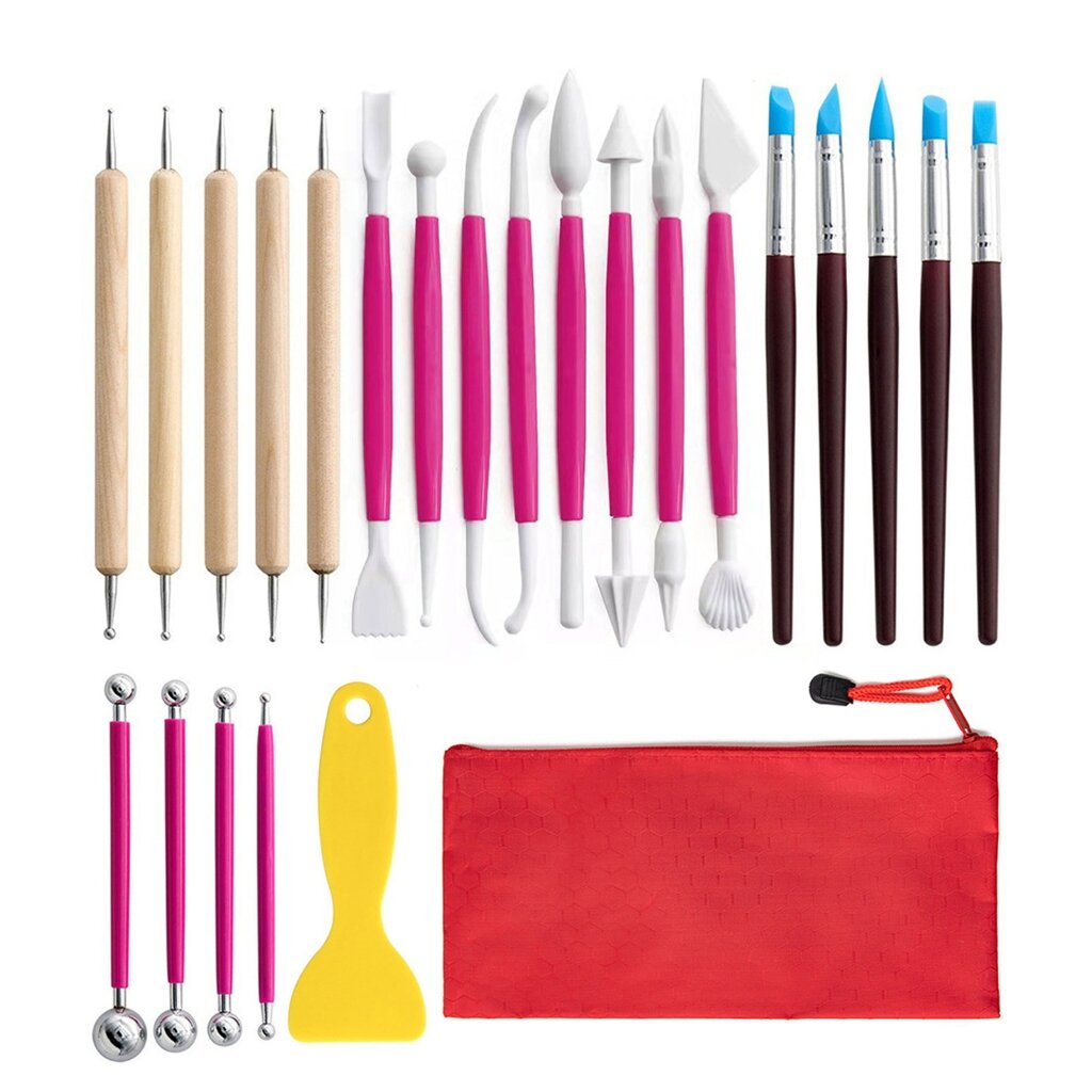 1 набор из 23 предметов, набор гончарных инструментов