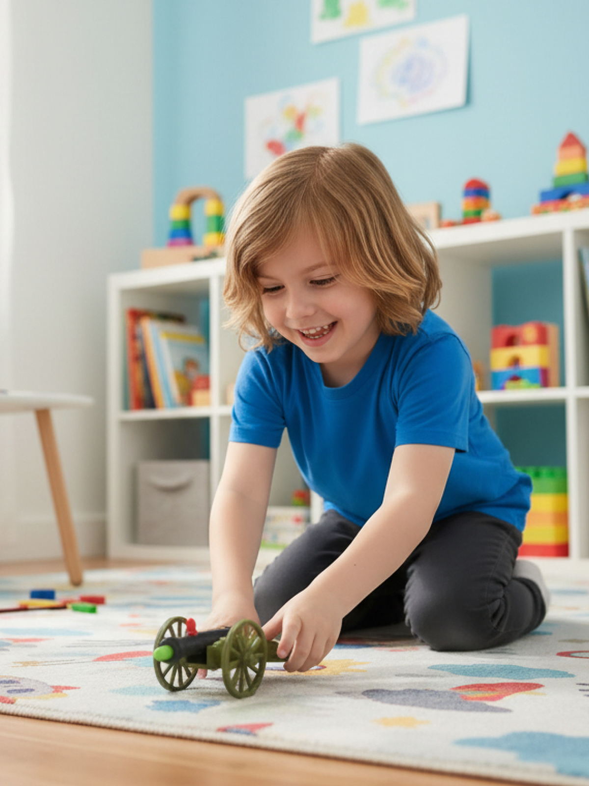 Игрушечная Пушка (Кавалерийская)13х6х5 см,(6 снарядов)от 3 лет — фото 1