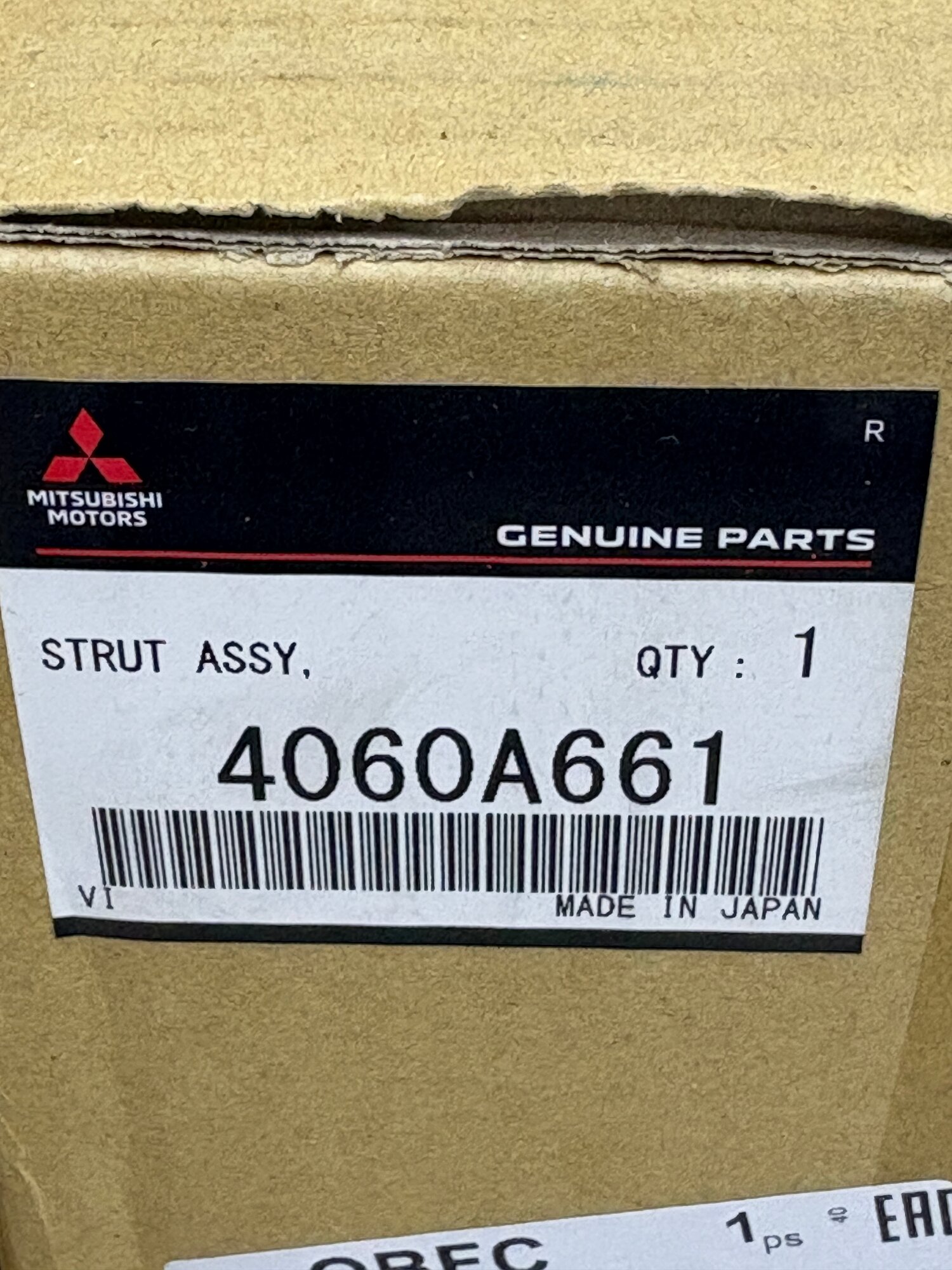 Стойка амортизатора Mitsubishi 4060A661 для Mitsubishi Outlander, передняя, левая