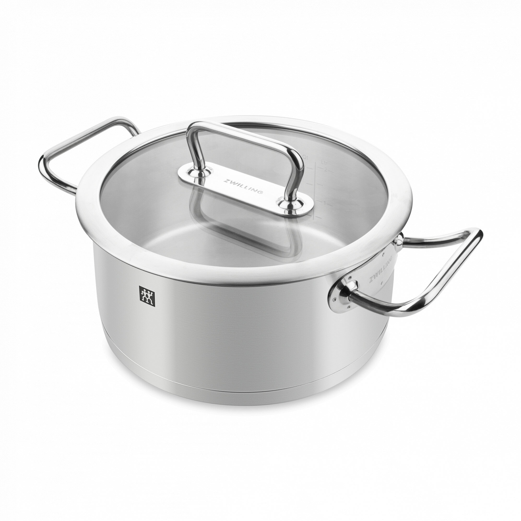 Сотейник с крышкой, 3 л, 20 см, нержавеющая сталь 18/10, стальной 65122-200 Pro