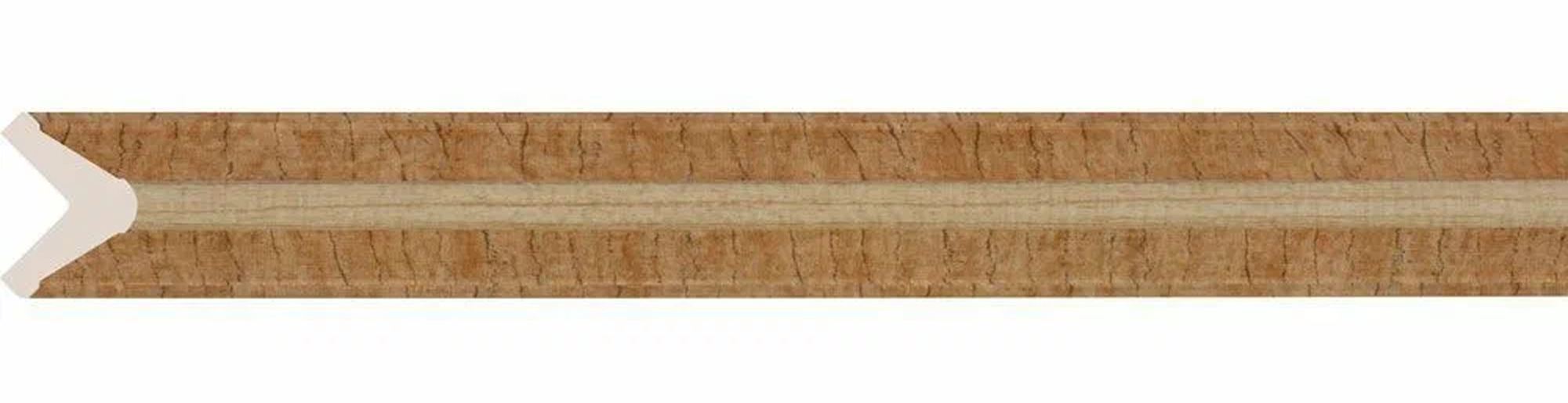 Угол декоративный, интерьерный багет 18х18мм, ясень золотистый. Cosca. Набор 4шт.