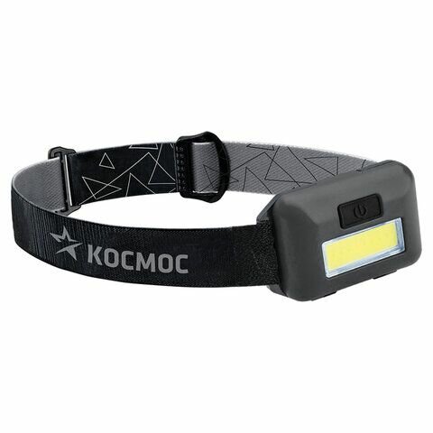 3 шт, Фонарь налобный космос, 3 Вт СОВ, 3 режима, питание 3хAAА (в комплект не входят), KOC-H101-COB