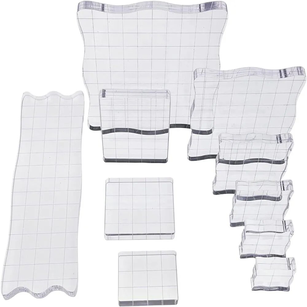 10 шт. Прозрачный Акриловый Штамп Блок Набор