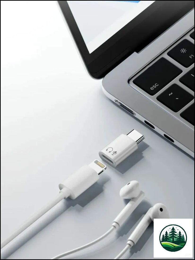 Переходник для наушников iPhone 15 16 Для проводных наушников. Адаптер USB C на Audio Adapter Lightning. Переходник для Type C - Lightning без Bluetooth для айфон.
