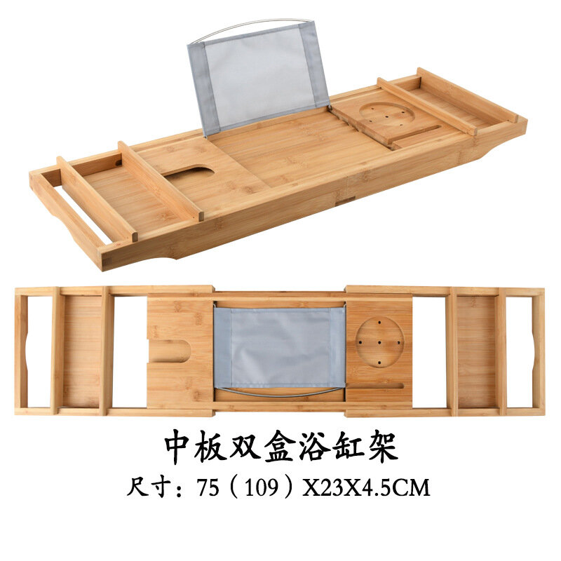 Стеллаж для хранения в ванне, доска для хранения, телескопический стеллаж для ванны, нескользящий бамбуковый европейский стиль, кронштейн для ванны, стеллаж для ванной