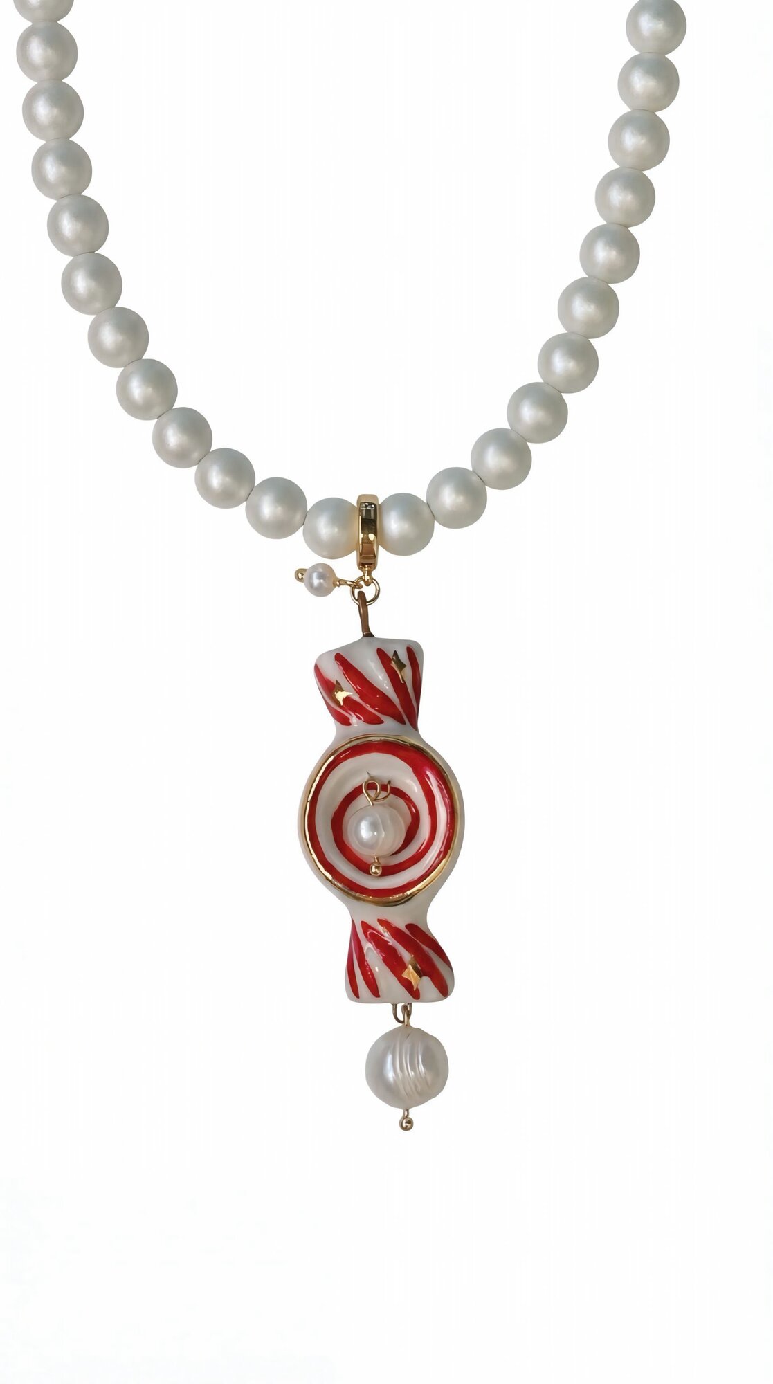 Колье, жемчуг Swarovski синтетический