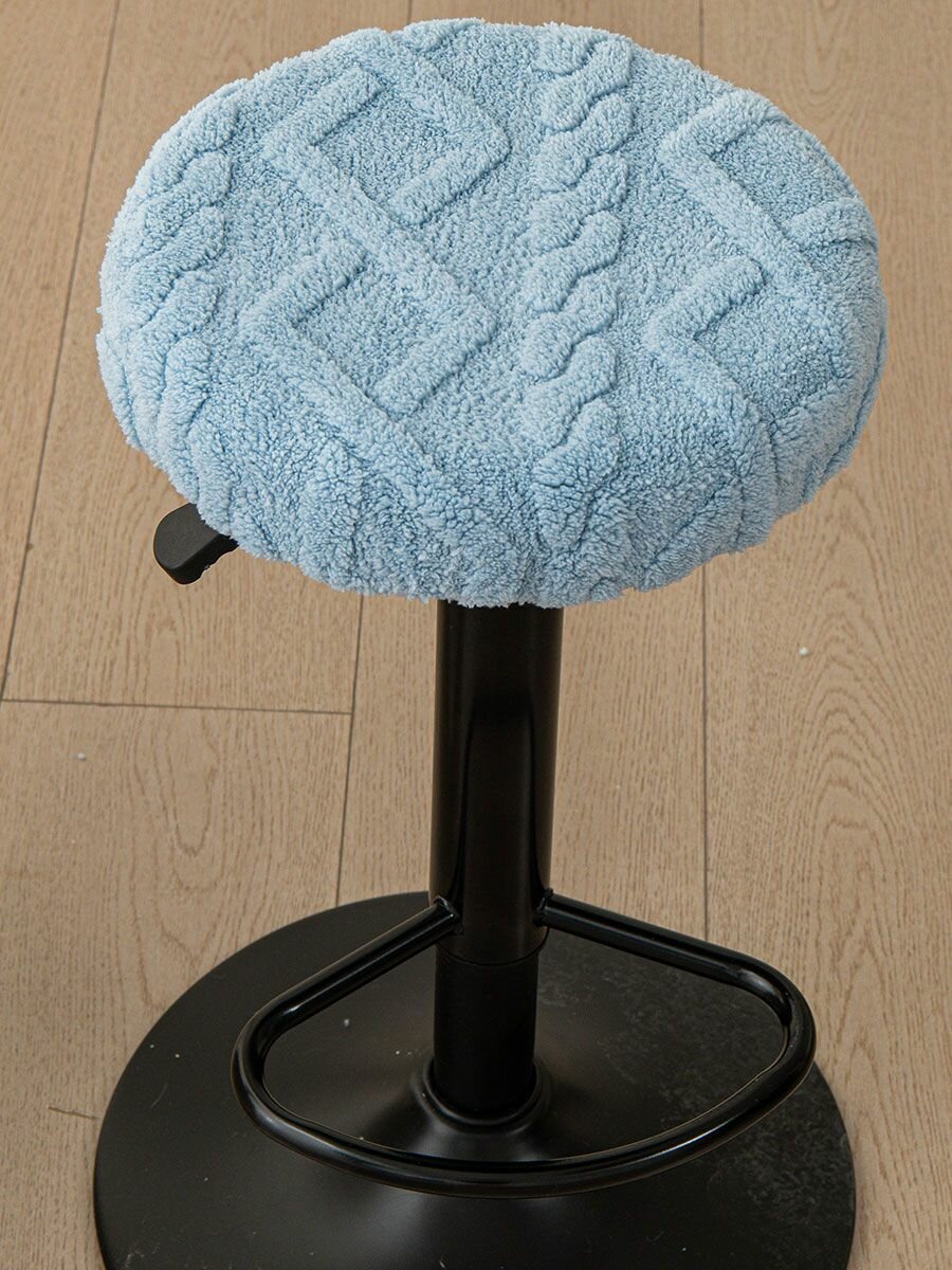 Круглые эластичные чехлы для барных стульев Анти-грязный круглый чехол для стула,40,40, светло-бежевый