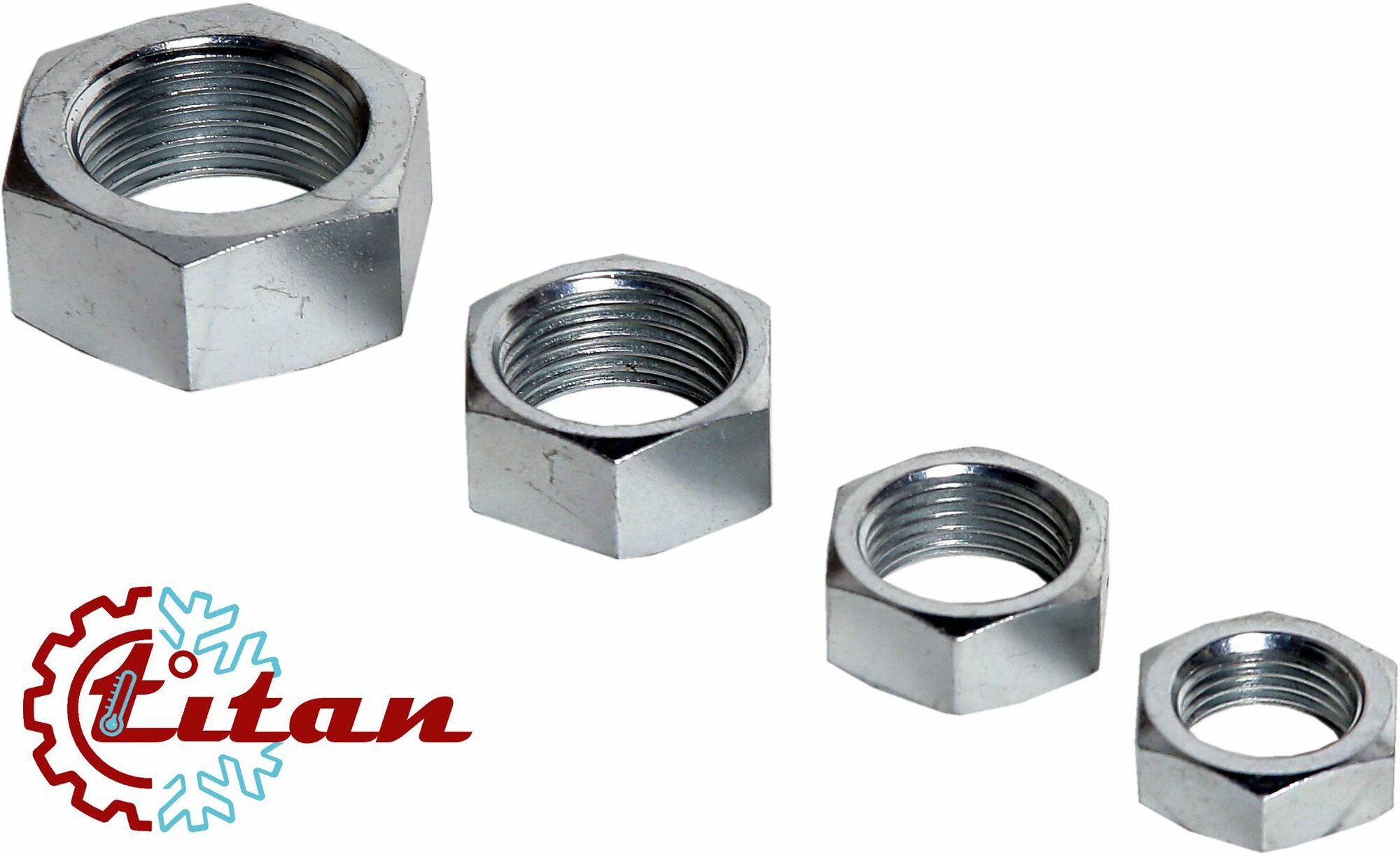Гайка стальная плоская 3/4 -16UNF под фитинг 10мм 1/2 №8 (1шт.) TITAN