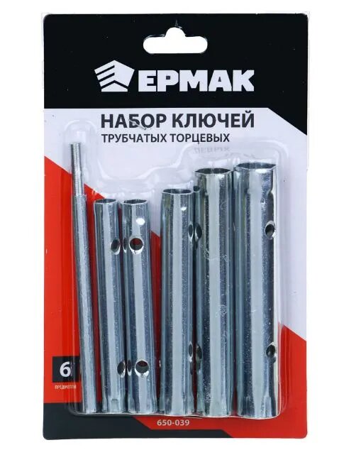 Набор ключей трубчатых торцевых 6пр, 8x9, 10x11, 12x13, 14x15, 16x17мм ермак