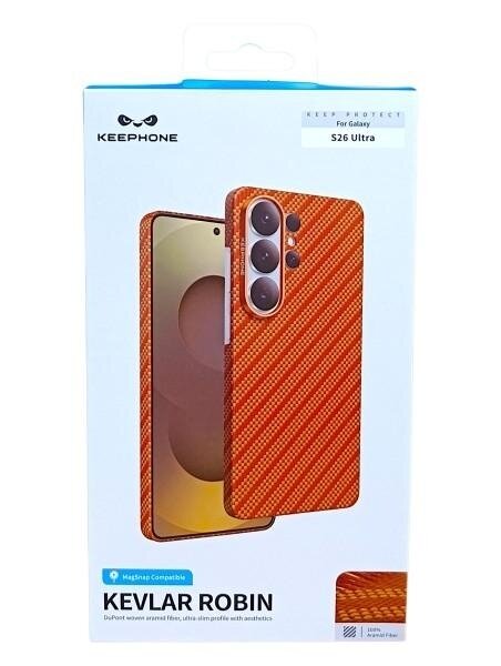 Накладка Keephone Kevlar Robin MagSnap для Samsung Galaxy S26 Ultra, оранжевый