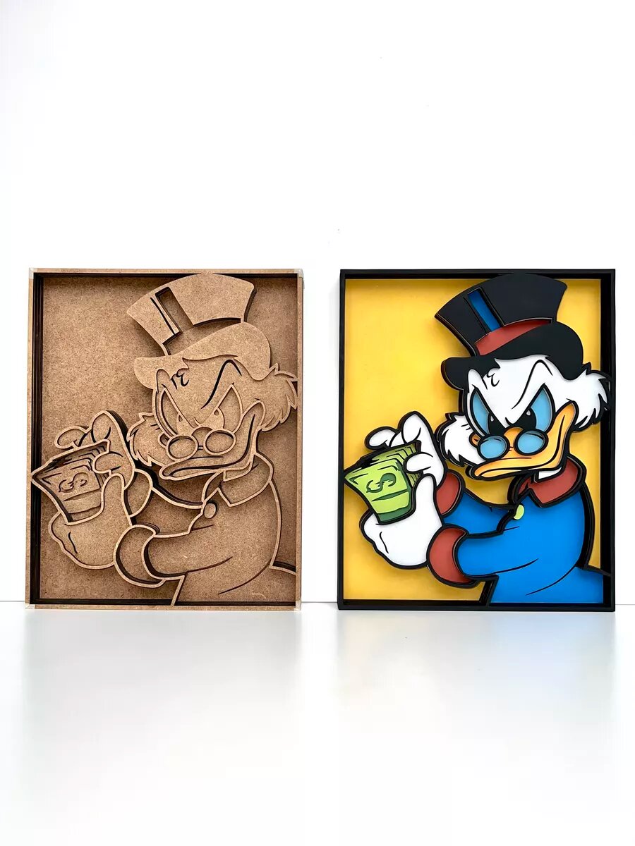 Деревянная заготовка для творчества Скрудж Макдак