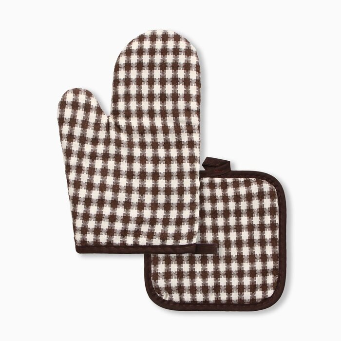 Подарочный набор 2 предмета. Этель Мозайка прих.17*17см, варежка-прихв. 26*16см,100%п/э