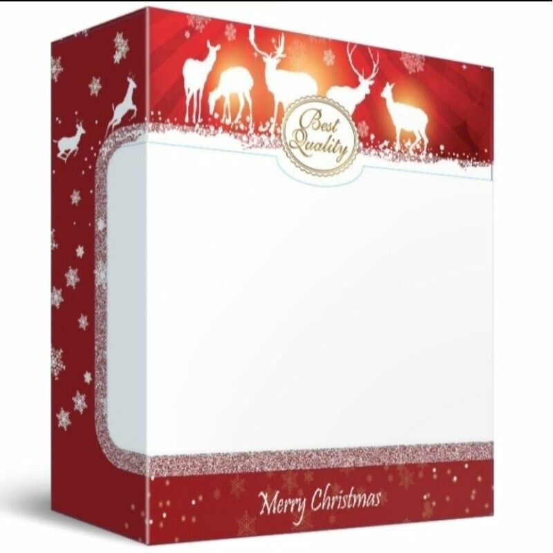 Коробка подарочная с прозрачным окошком с ручкой-шнурком для домашнего текстиля, полотенец, одежды 188х58х195 мм