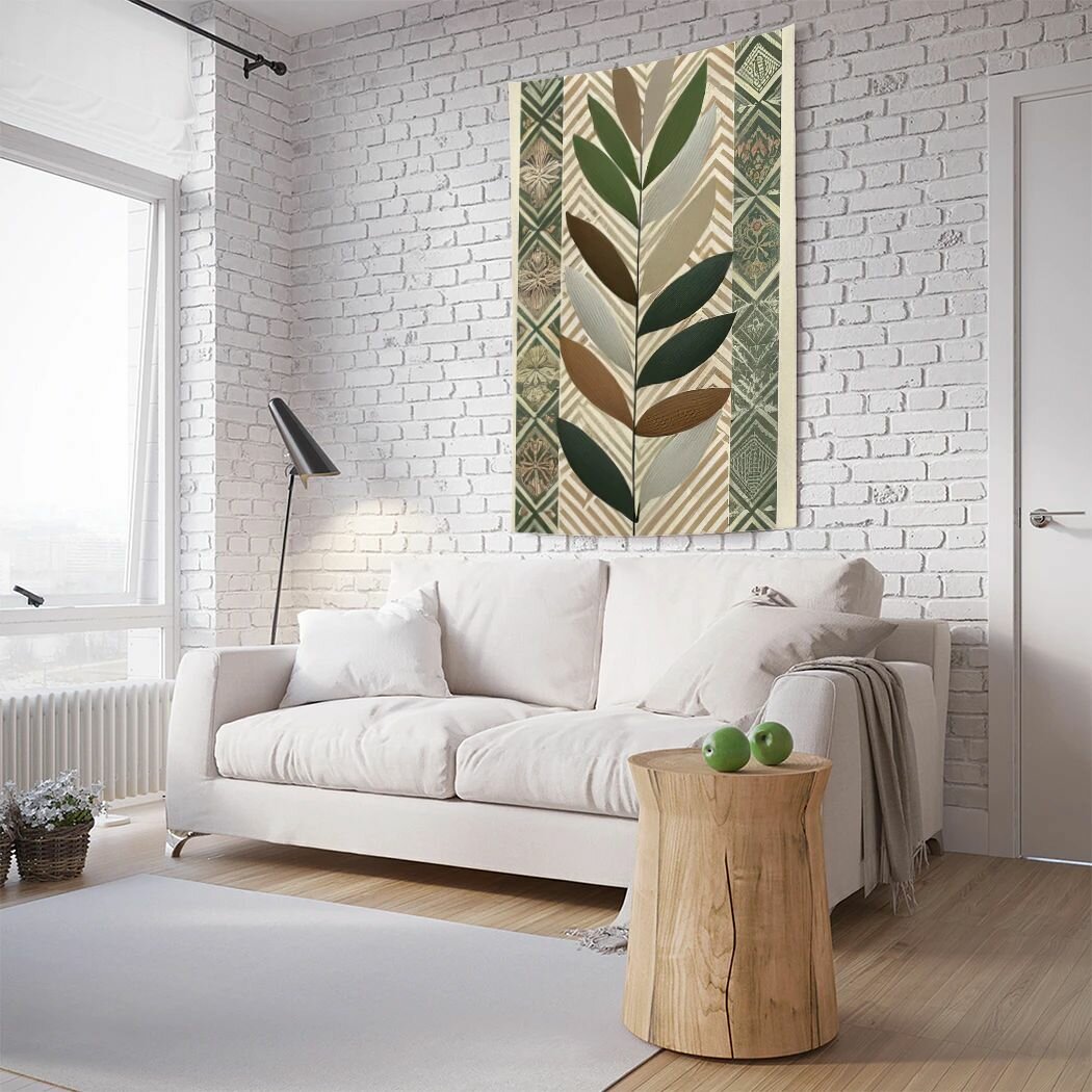 Вертикальное фотопанно на стену JoyArty "Абстрактные листья", из ткани, 150х200 см