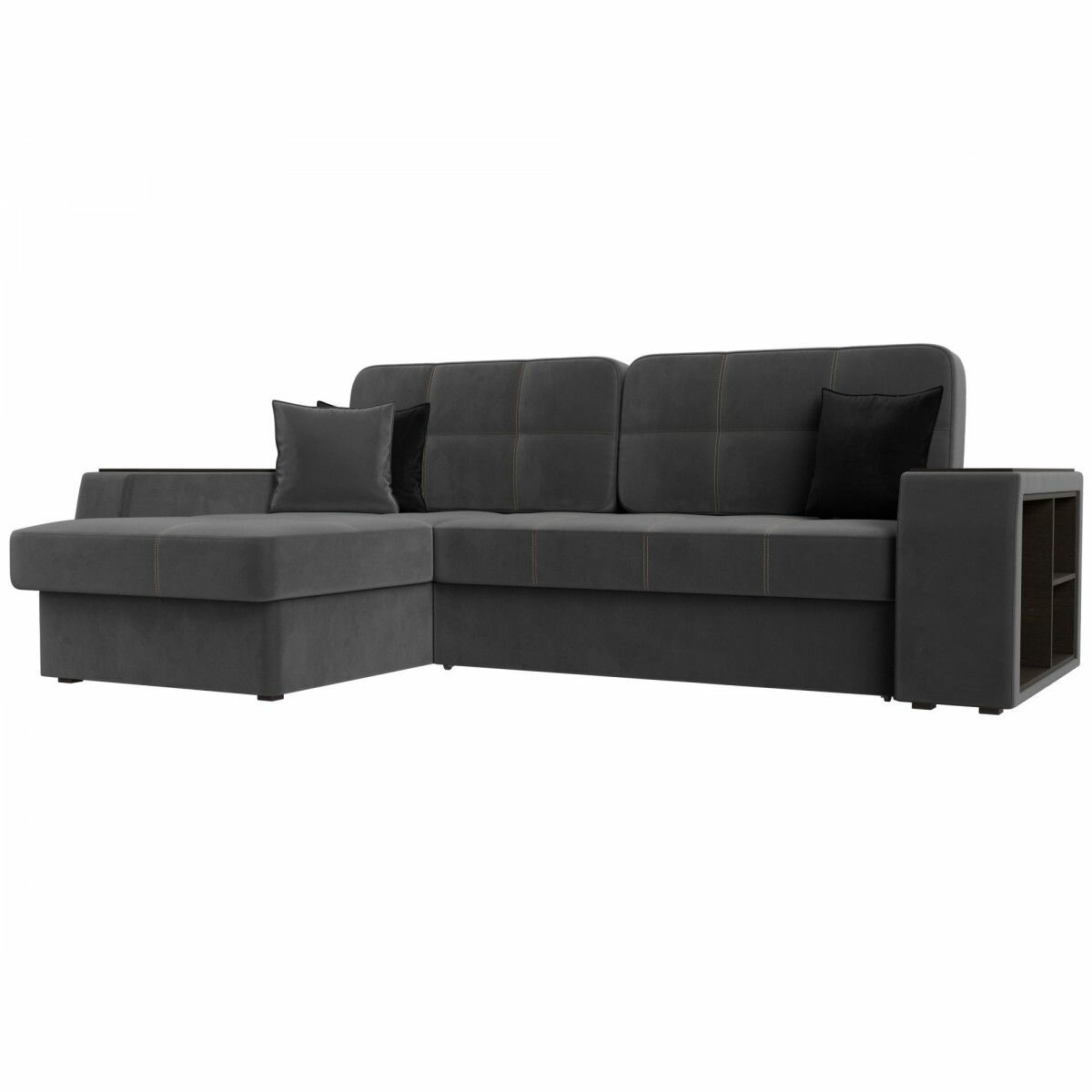 Угловой диван Брюссель левый угол, Велюр, Модель 110652L