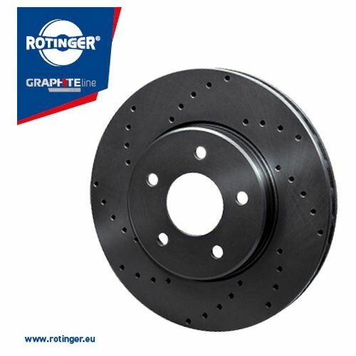 Диск тормозной графитовый перфорированный ROTINGER RT20612GLT3 для Nissan NP300, Pathfinder III