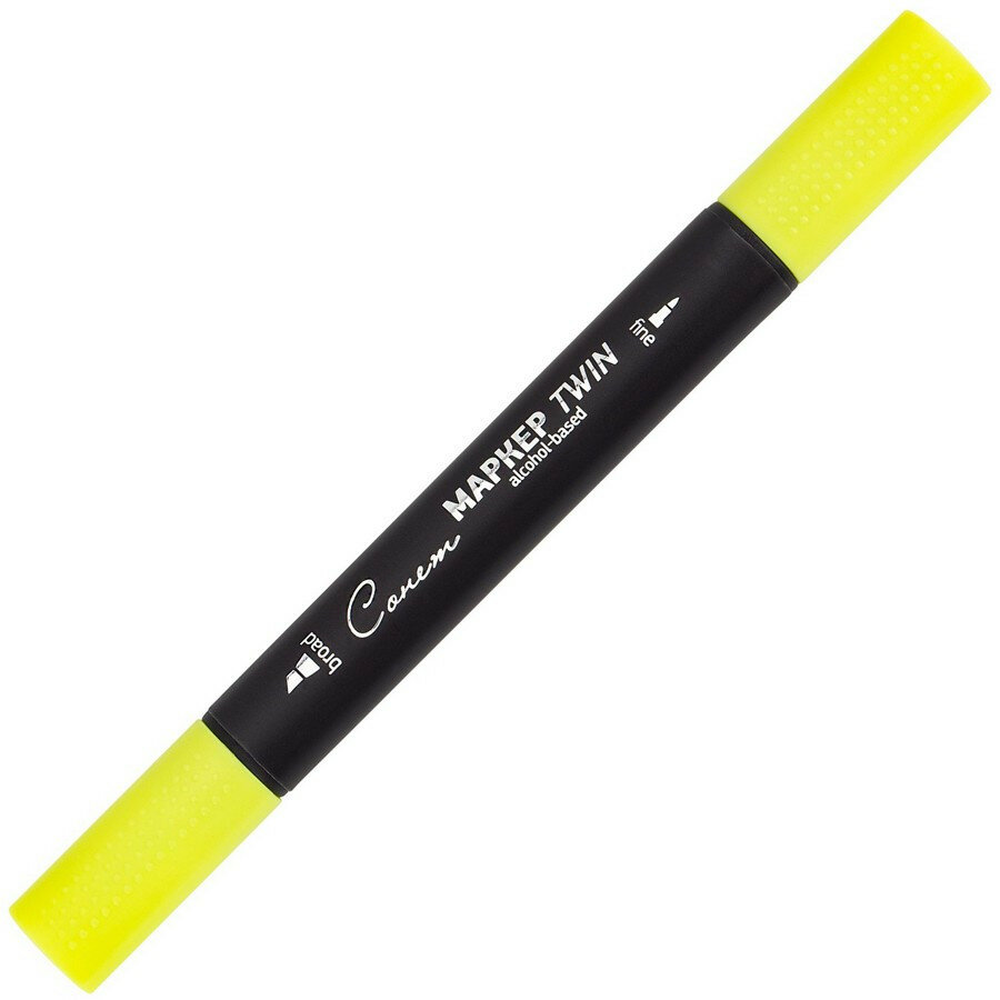 Маркер спиртовой Сонет TWIN двухсторонний, цвет 048 Желто-зеленый (Сонет 164125-48)