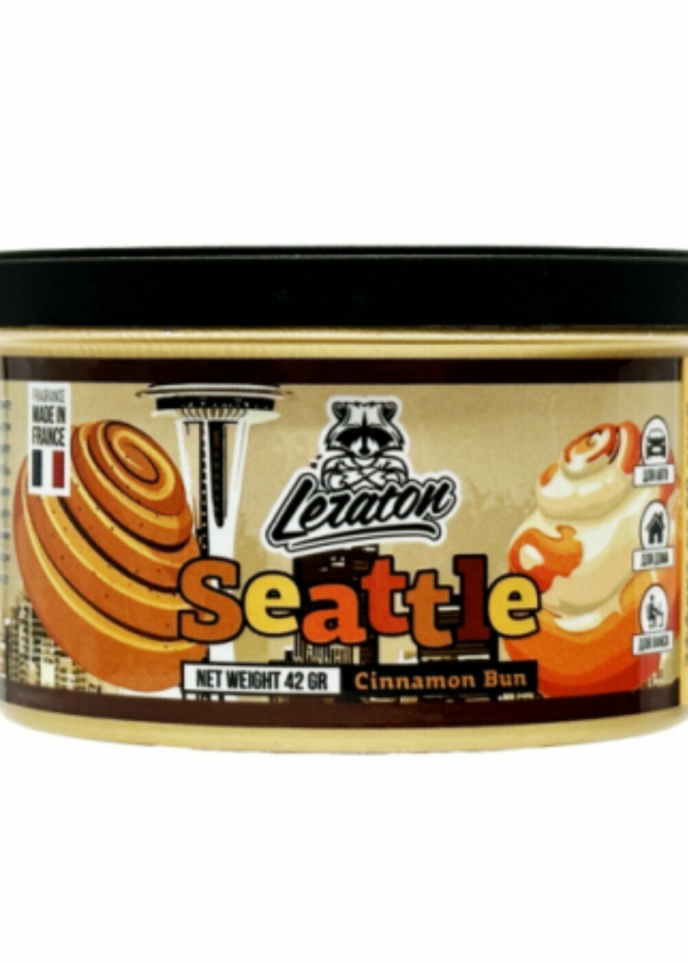 Leraton Ароматизатор для автомобиля в банке Seattle (Cinnamon Bun/Булочка с корицей)